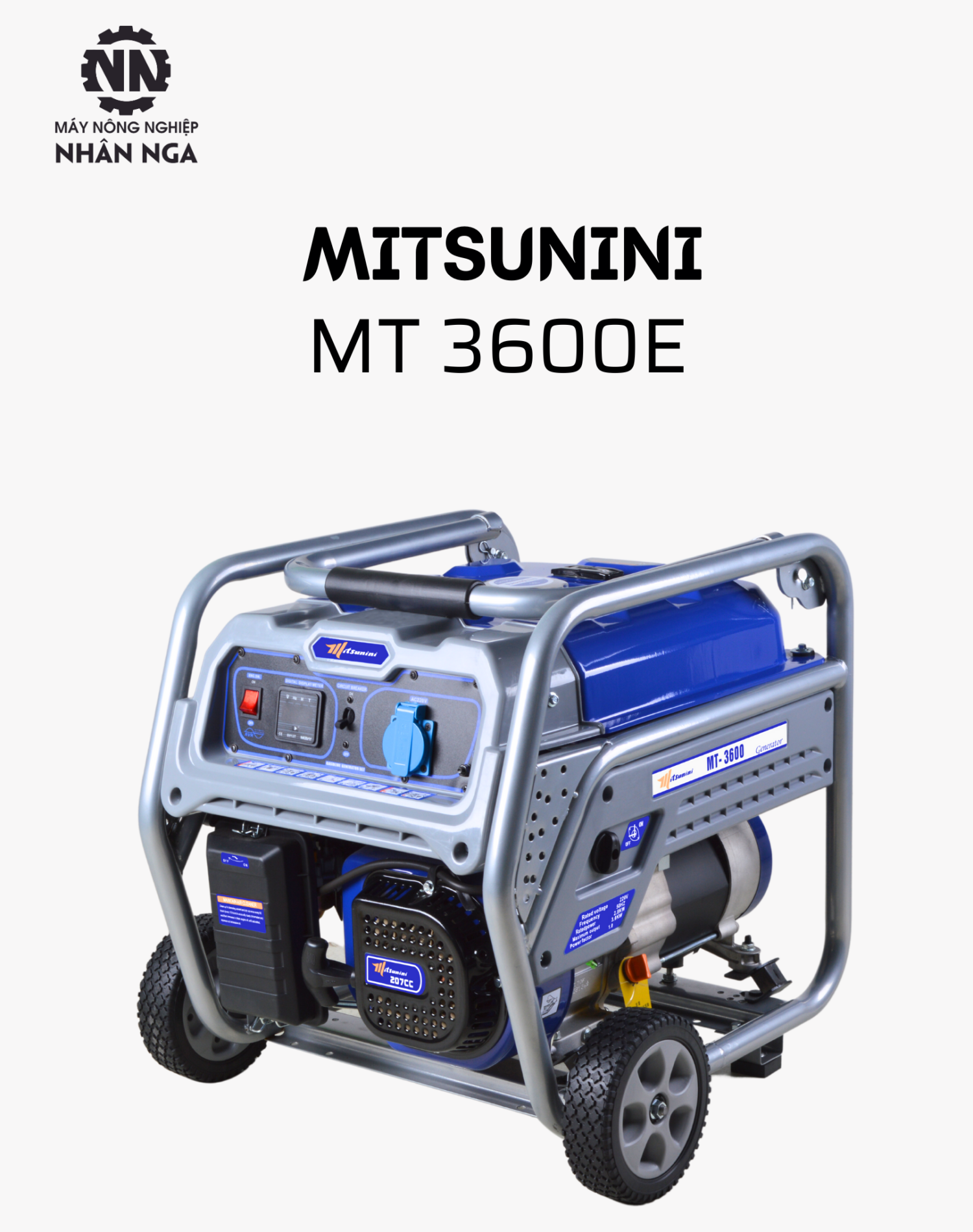 Máy phát điện khung trần Mitsunini – 3kw - MÁY NÔNG NGHIỆP NHÂN NGA